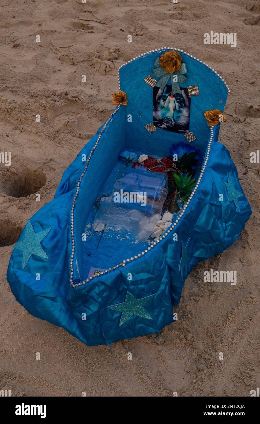 Traditional Iemanja African-Uruguayan ceremony of blessing of the ...