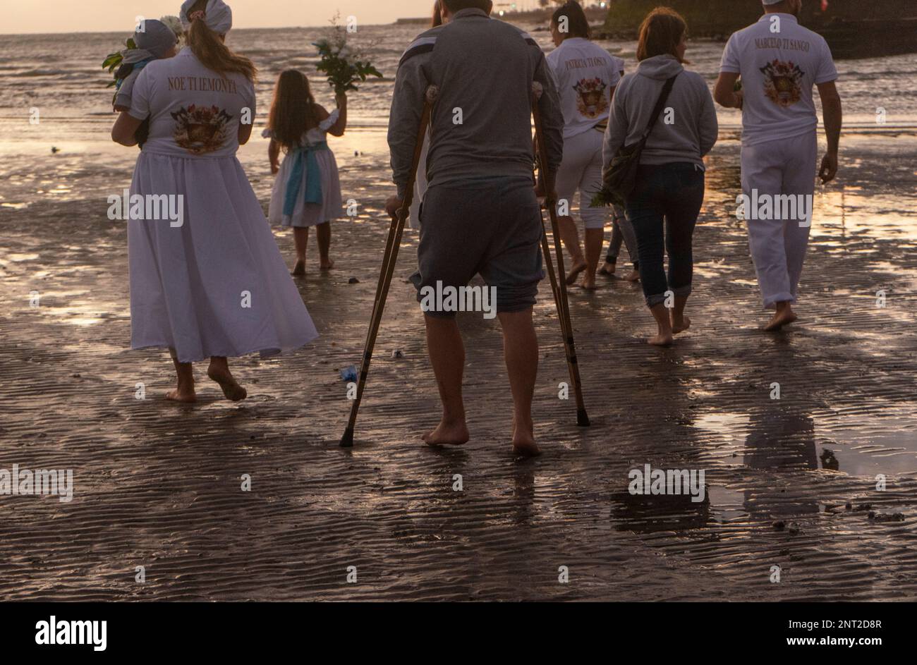 Traditional Iemanja African-Uruguayan ceremony of blessing of the ...