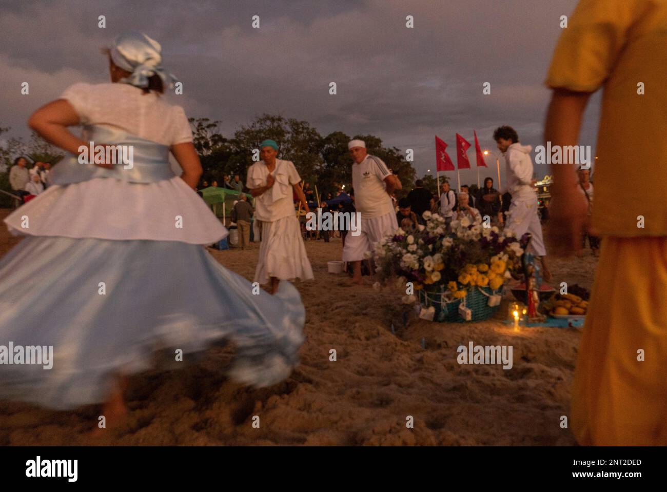 Traditional Iemanja African-Uruguayan ceremony of blessing of the ...