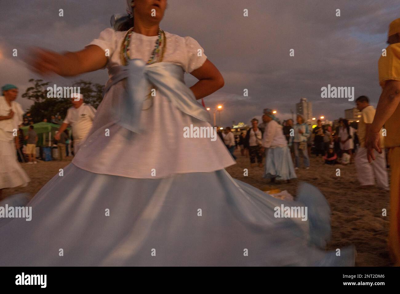 Traditional Iemanja African-Uruguayan ceremony of blessing of the ...