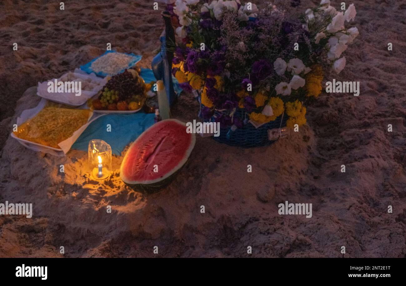 Traditional Iemanja African-Uruguayan ceremony of blessing of the ...