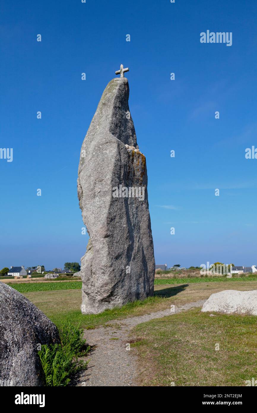 The menhir of Men Marz is a christianized menhir located in the commune ...