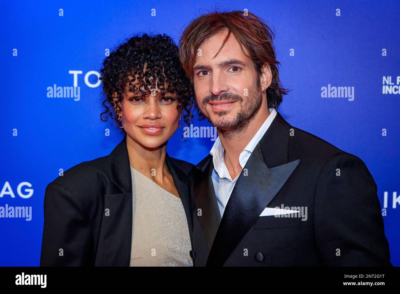 AMSTERDAM - Egbert-Jan Weeber with partner on the red carpet during the ...