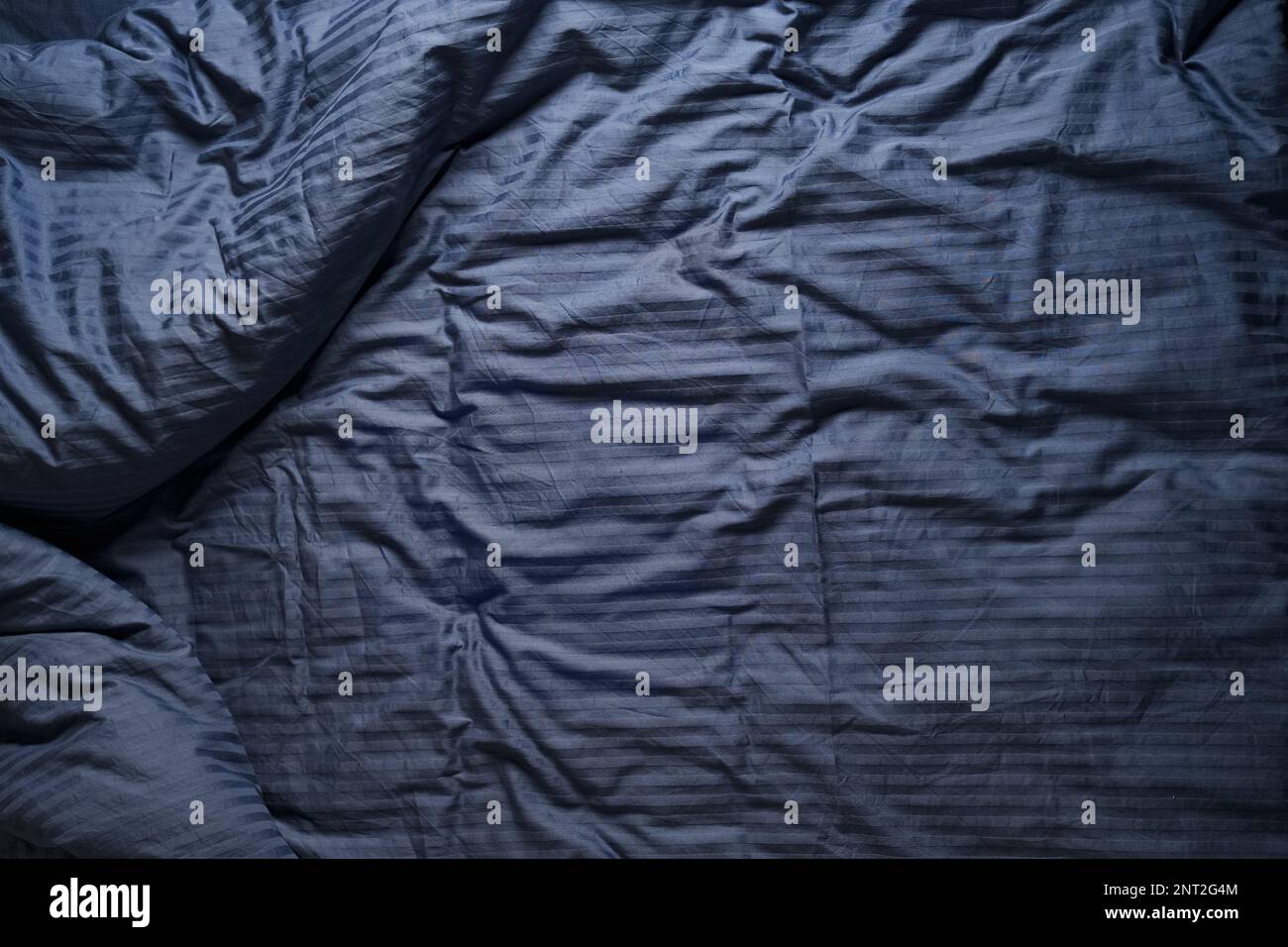 Top view of the crumpled bed linen Stock Photo - Alamy