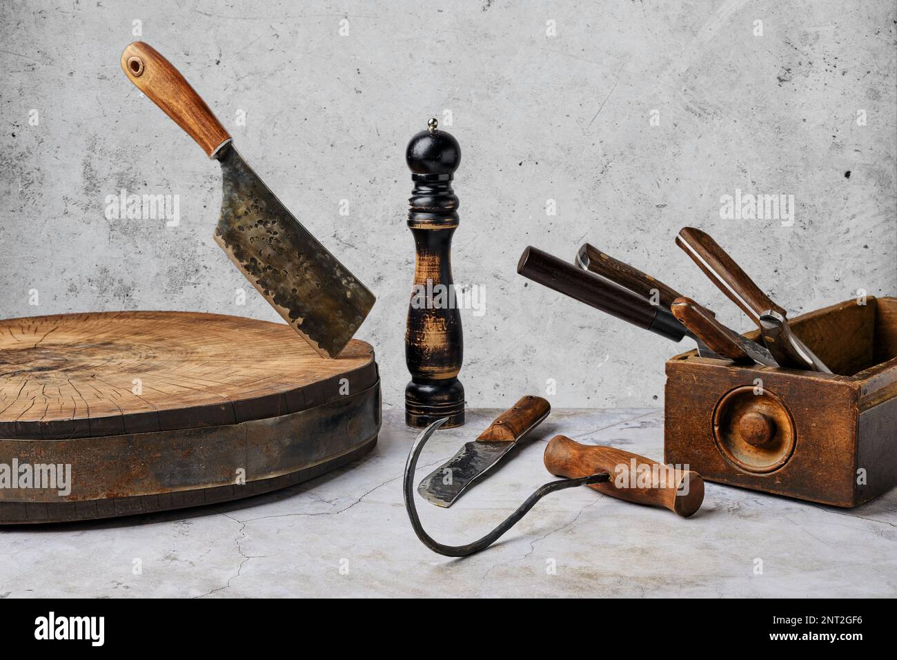 Butcher tools hi-res stock photography and images - Alamy