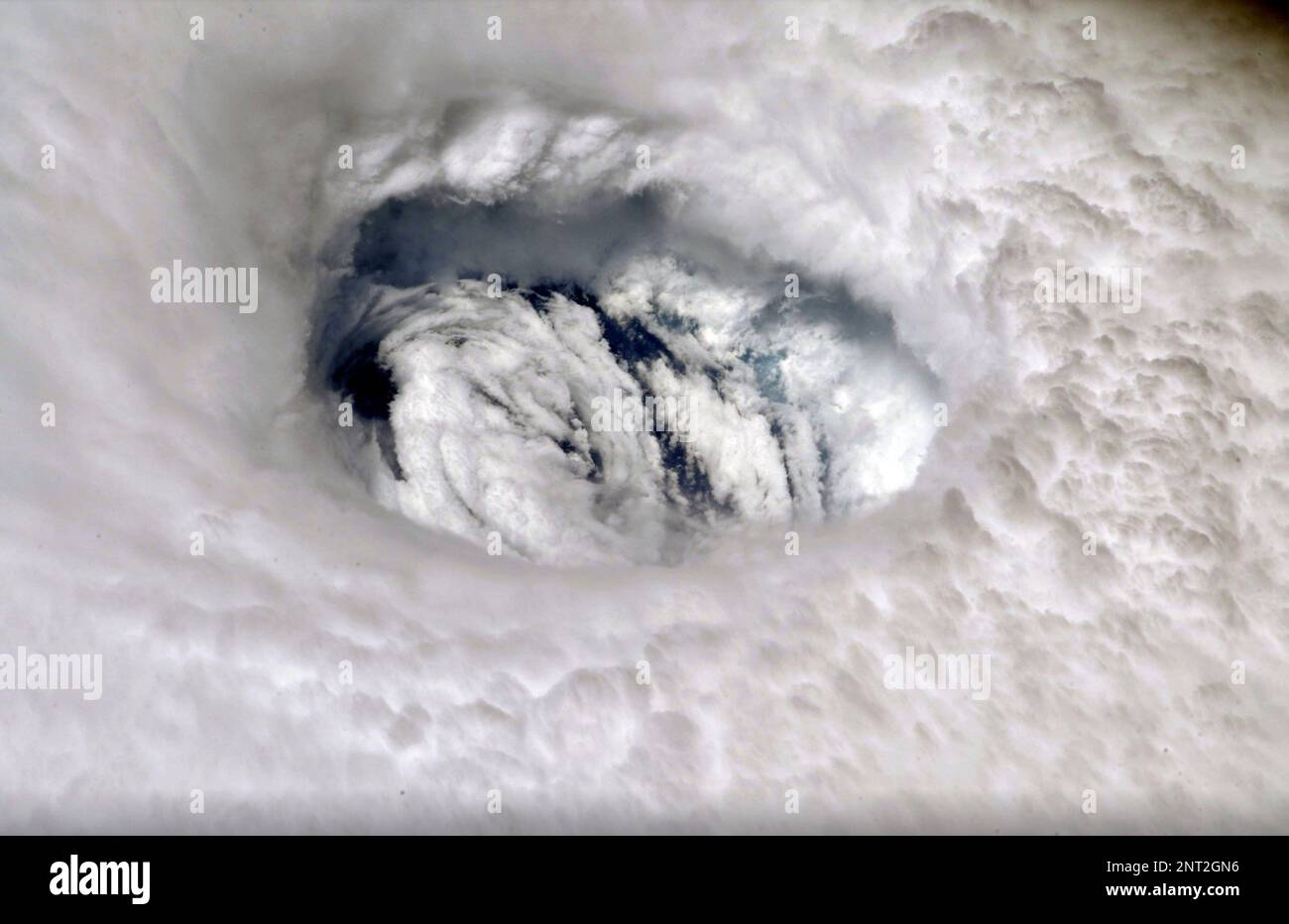 This Sept. 2, 2019 photo provided by NASA shows the eye of Hurricane ...