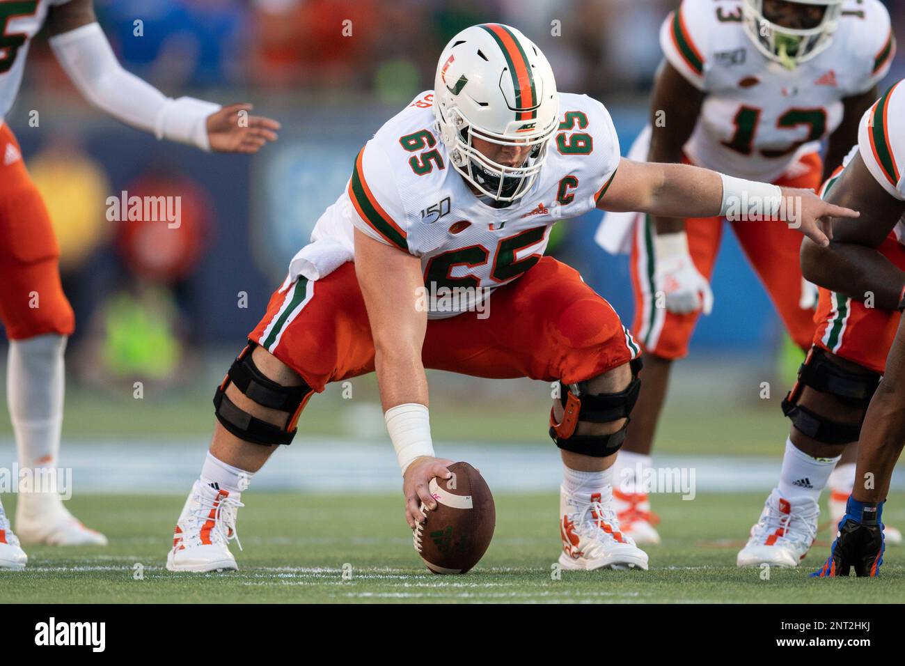 ORLANDO, FL - AUGUST 24: Miami offensive lineman Corey Gaynor (65 ...