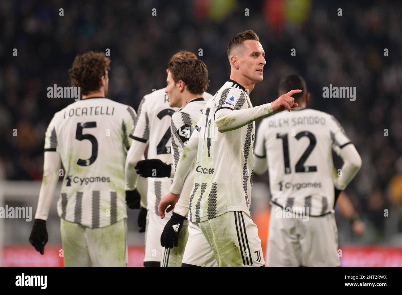 Arkadiusz Milik (Juventus) celebrates after scoring during the Italian ...