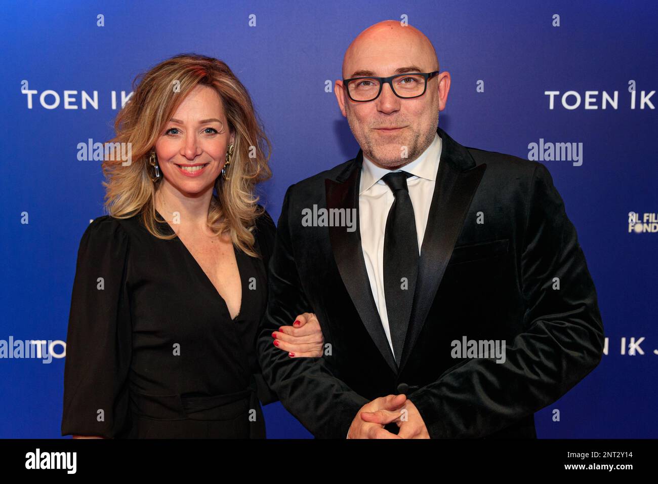 AMSTERDAM - Loek Peters with partner on the red carpet during the ...