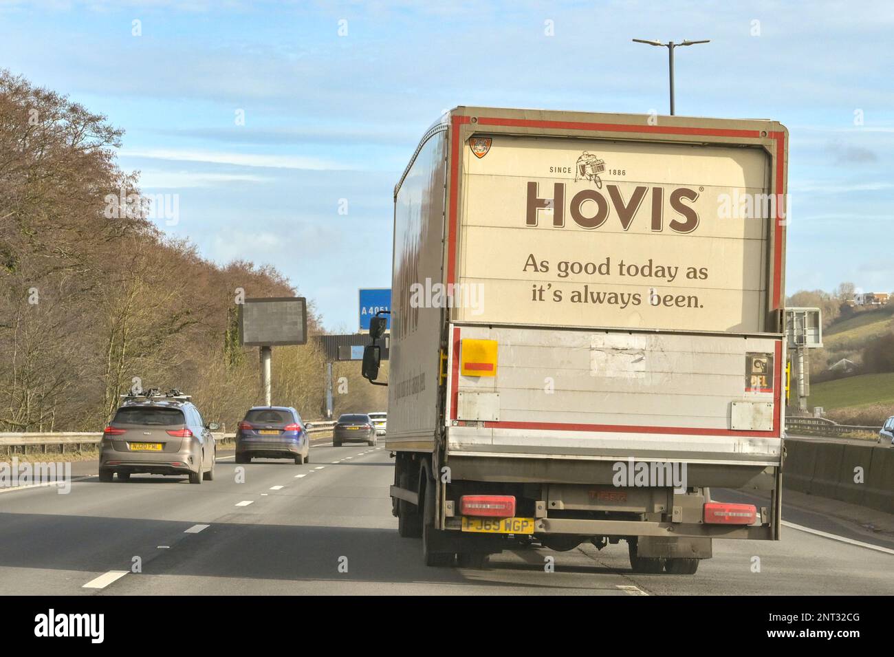 Newport, Wales - January 2023: Rear view of a delivery lorry operated ...