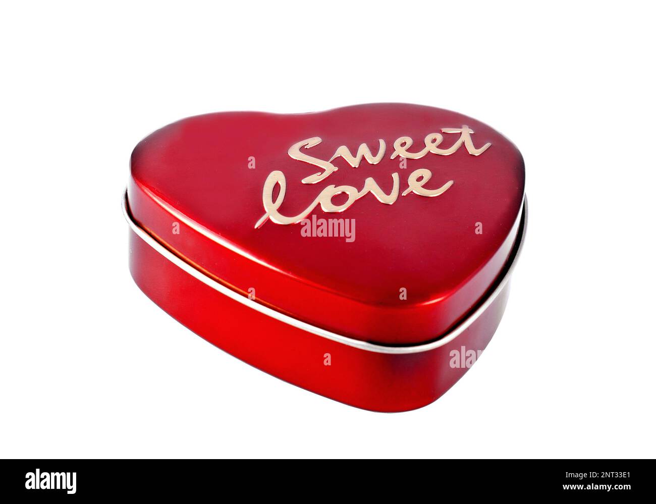 Red heart box isolated on white background Stock Photo - Alamy