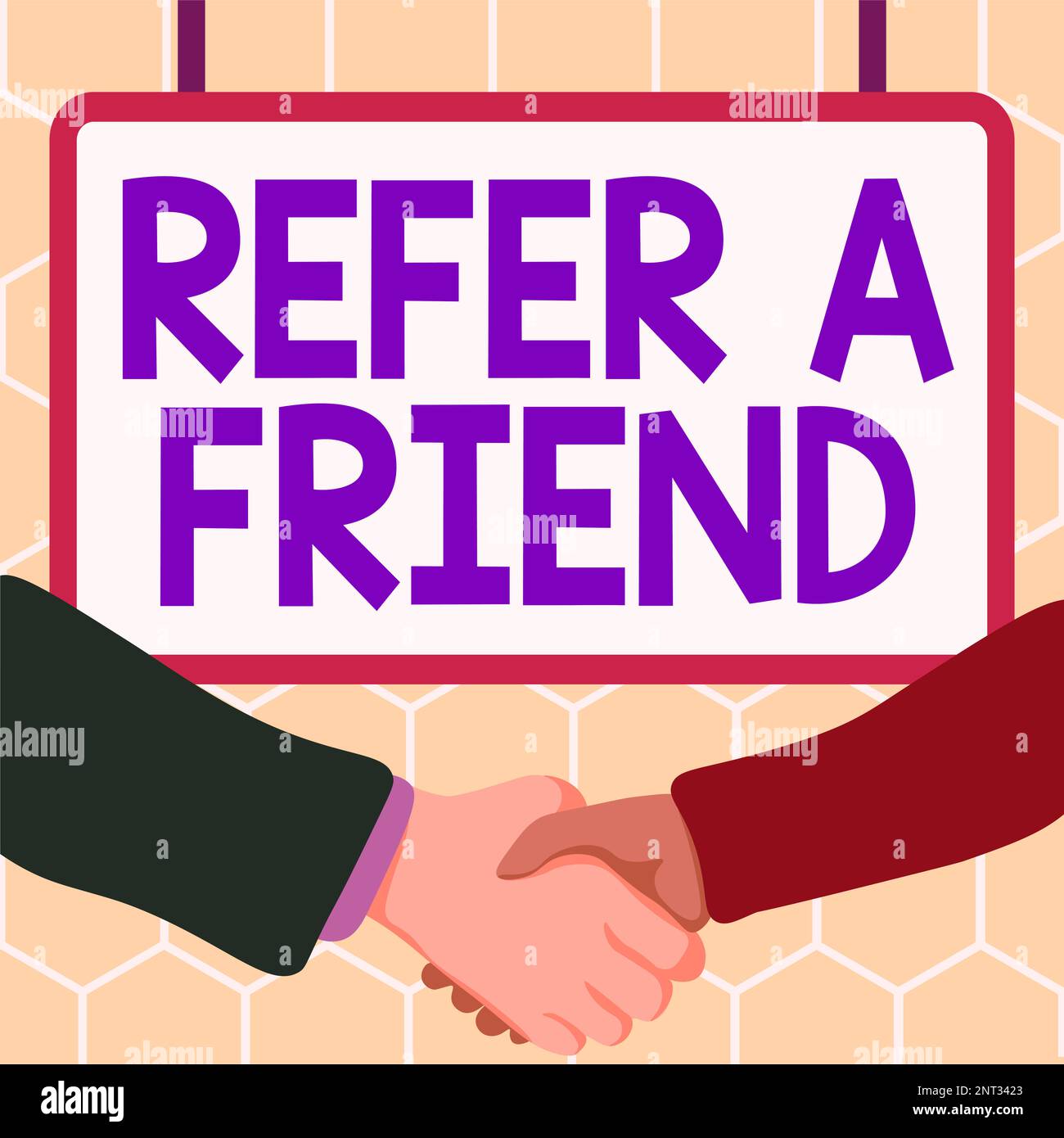 Text showing inspiration Refer A Friend. Business showcase ...