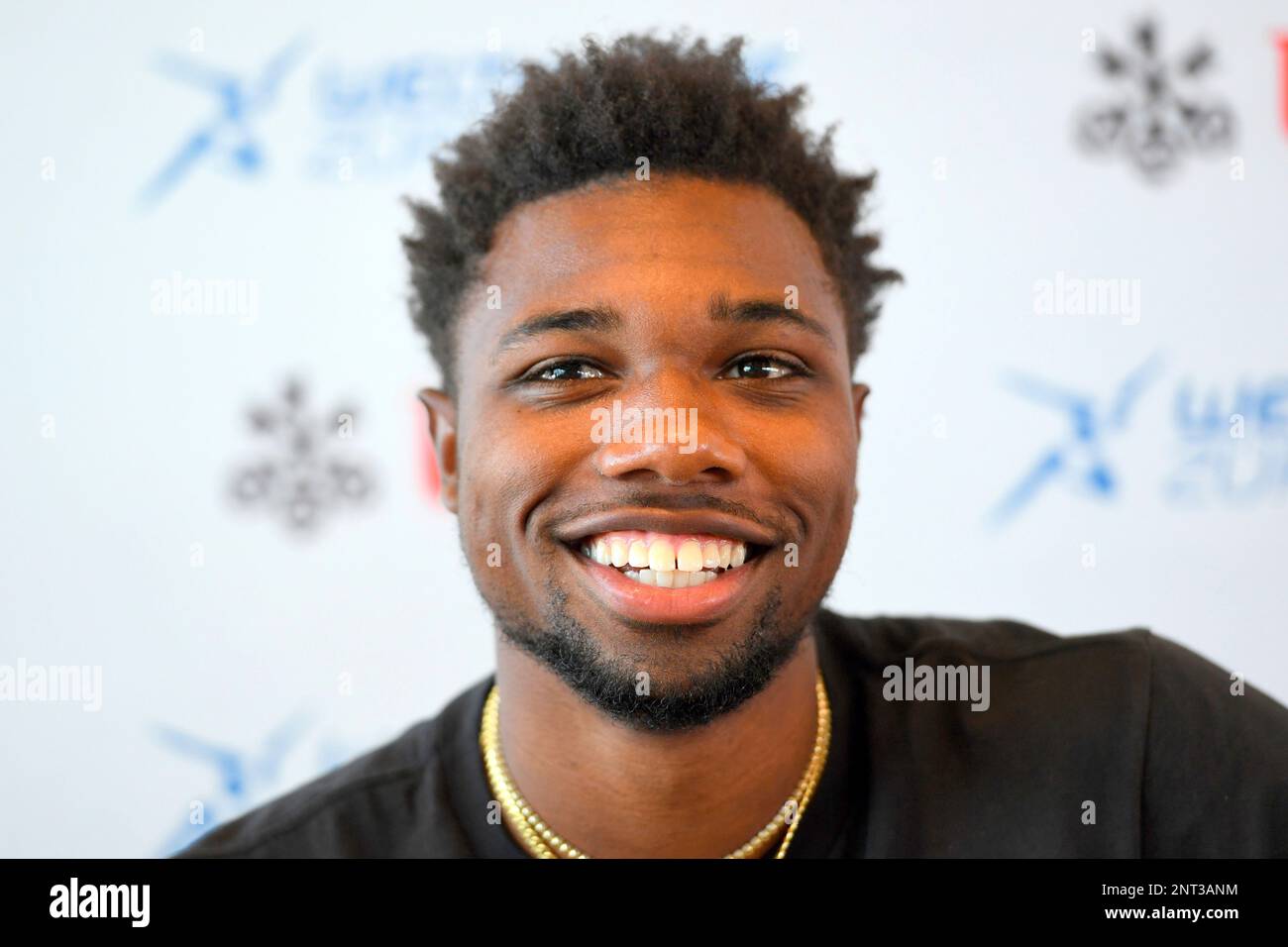 Noah Lyles (USA) at press conference prior to the Weltkasse Zurich ...
