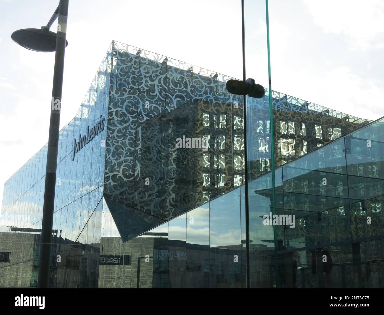 Modern architecture in Leicester city centre with the ornate facade of ...