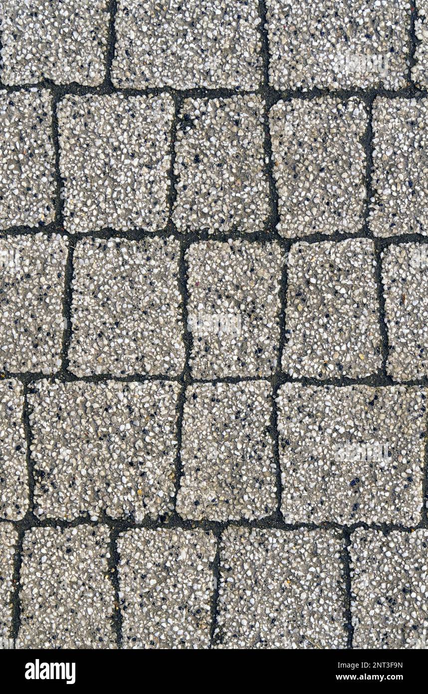 Pavement texture. Abstract background of gray paving slabs from small ...