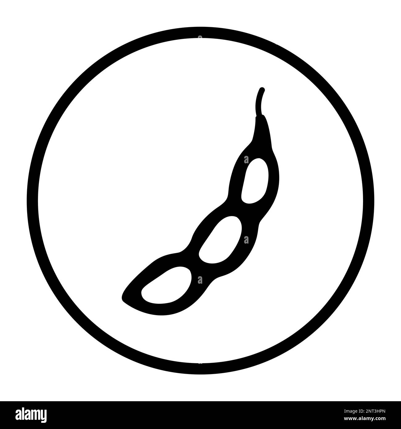 One color vector food, allergens and ingredients icon: soy Stock Vector ...