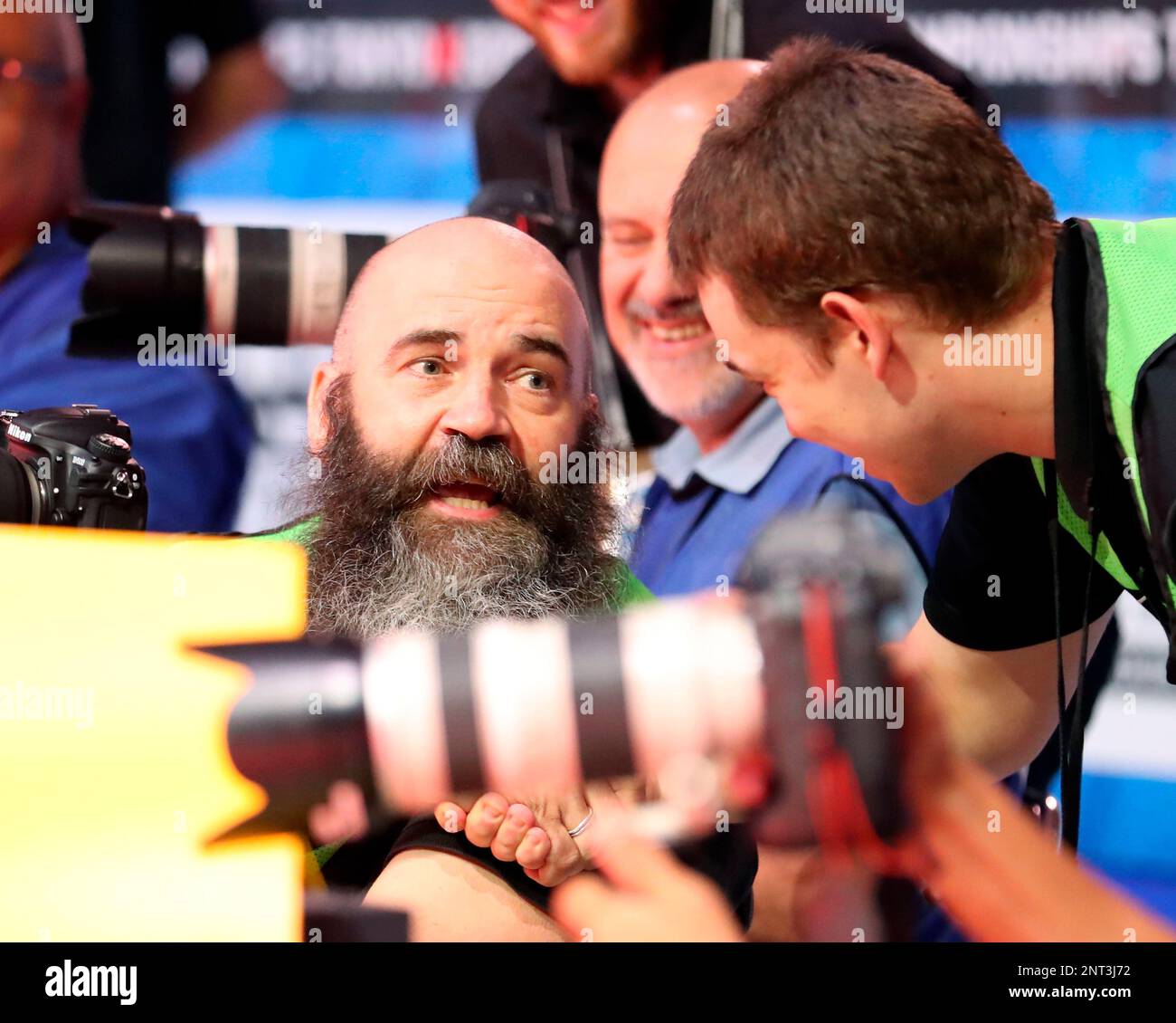 Father of Canada's DEGUCHI Christa (L) is seen at Nippon Budokan in ...