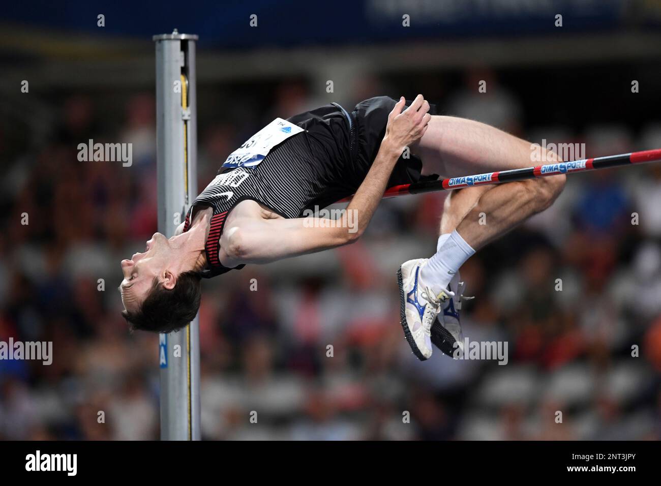 Michael Mason (CAM) wins the high jump at 7-5¾ (2.28m) ;during the ...