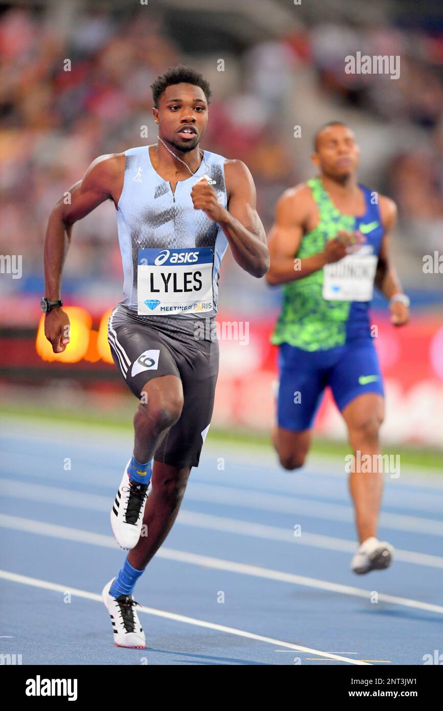 Noah Lyles (USA) wins the 200m in a meet record 19.65 to ellipse the ...