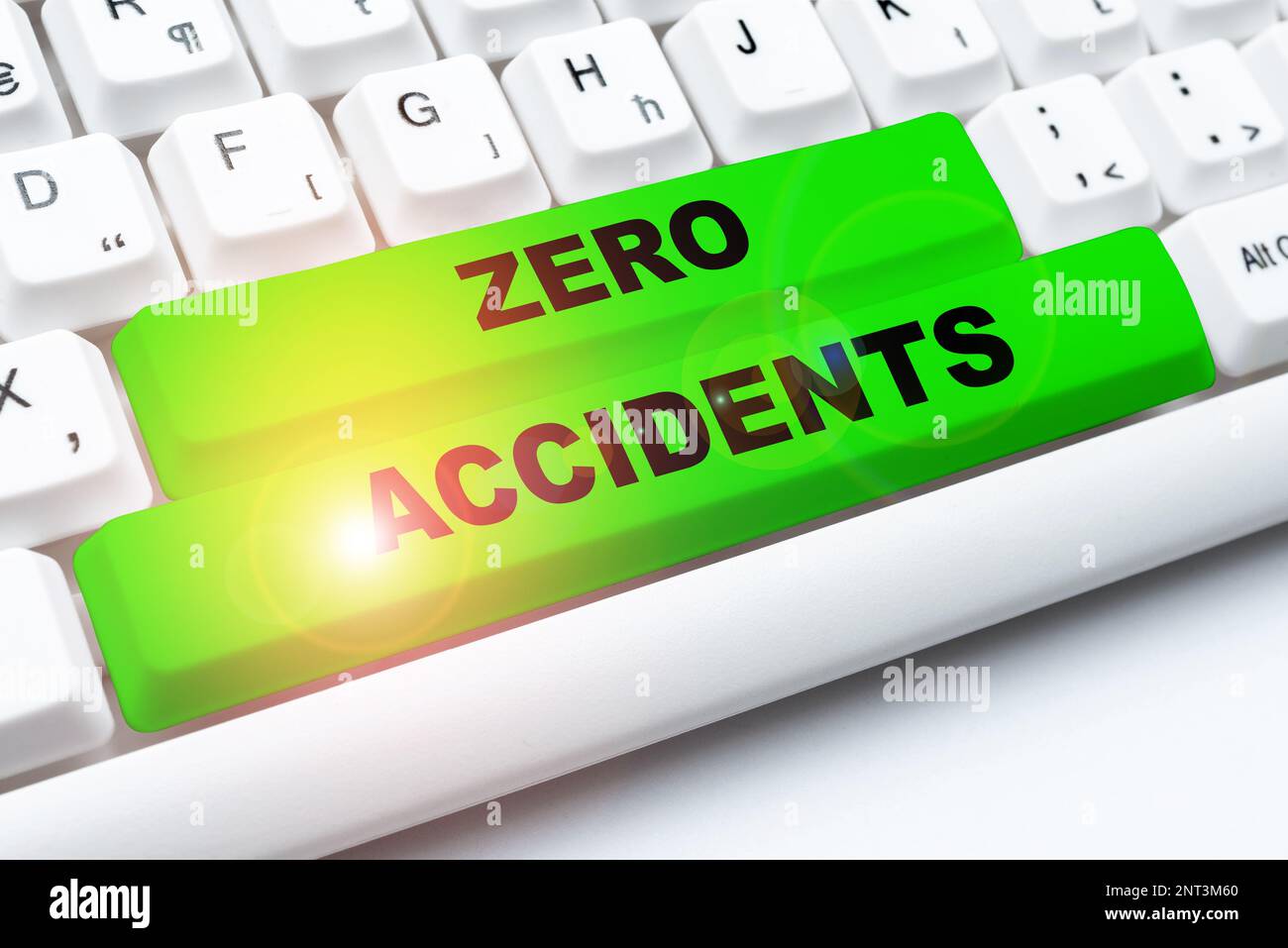 Conceptual display Zero Accidents. Business overview important strategy ...