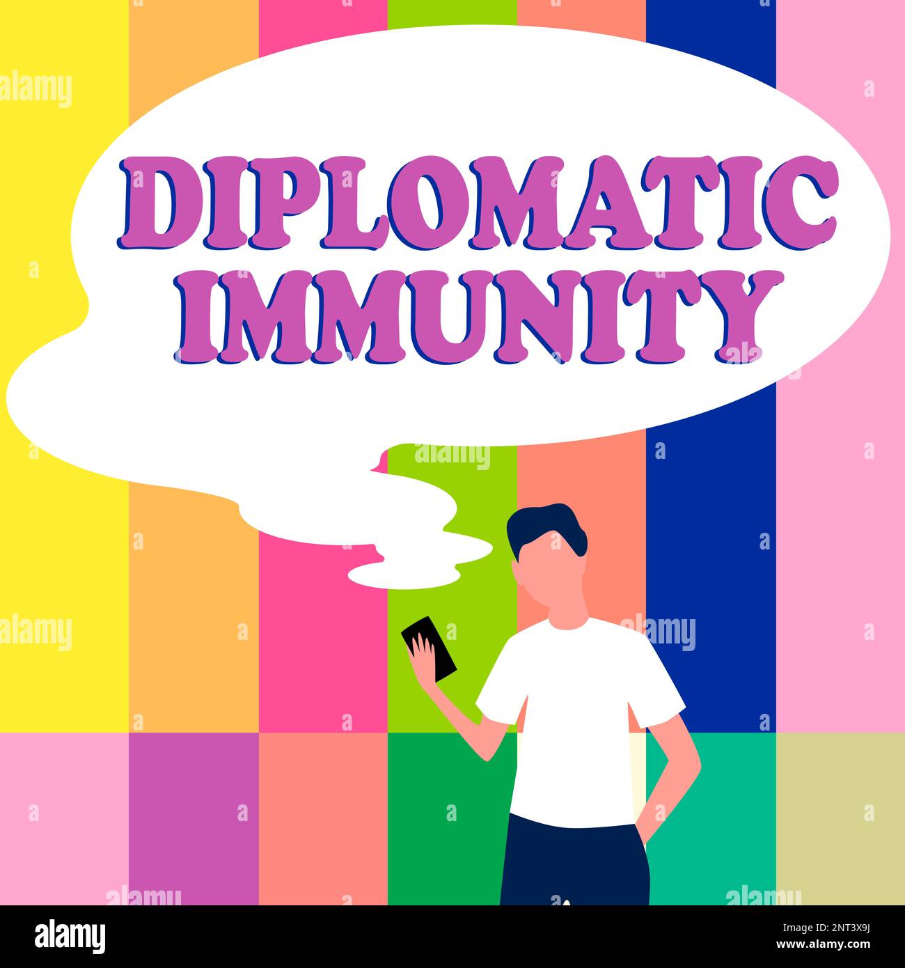 Hand writing sign Diplomatic Immunity, Business overview law that gives ...