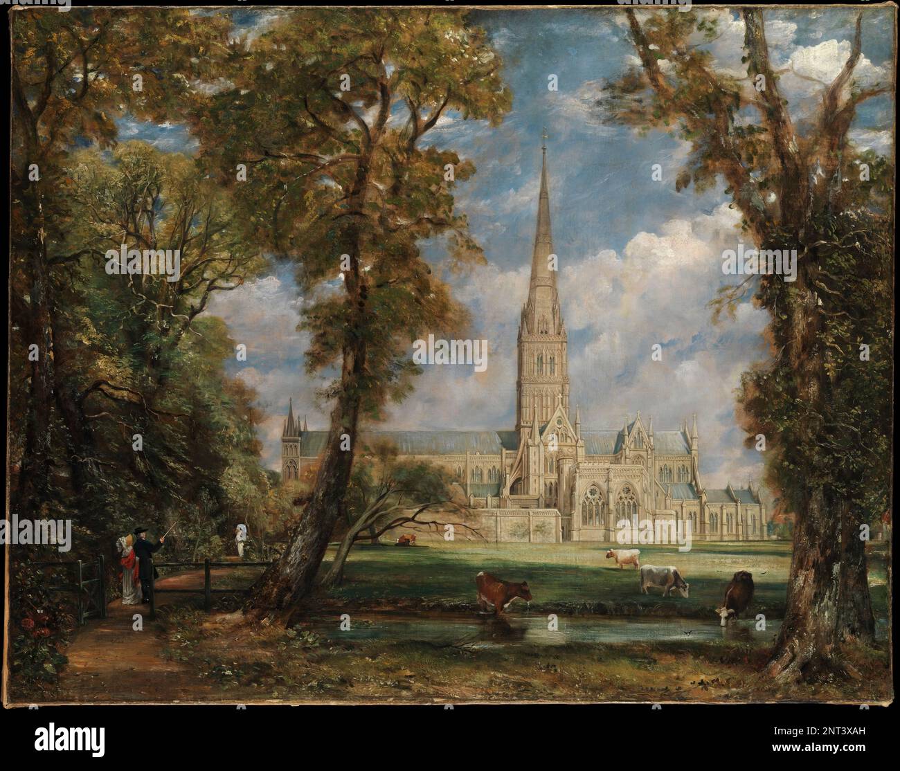 Salisbury Cathedral from the Bishop's Grounds. John Constable. ca. 1825 ...