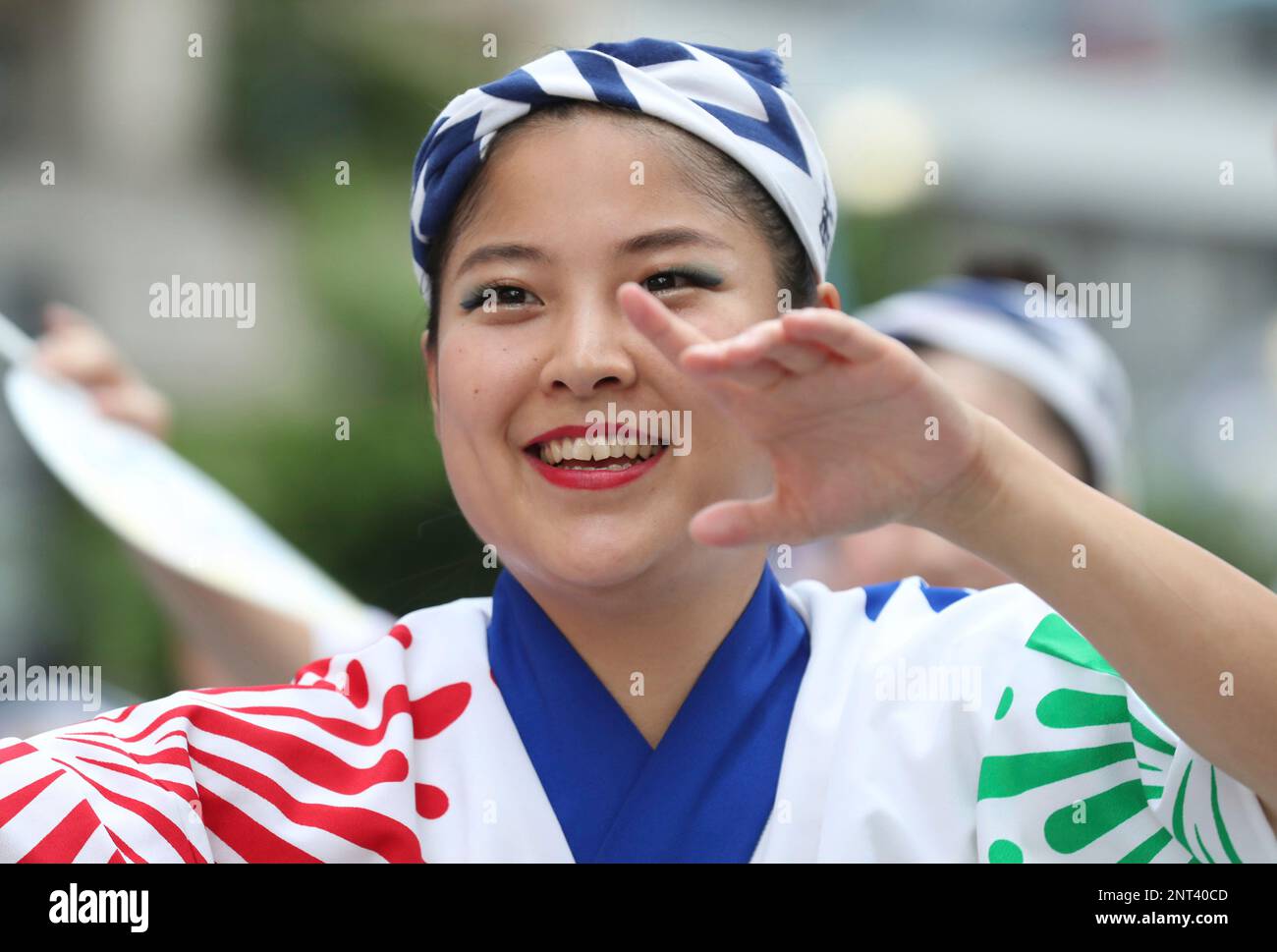 Dancers move to traditional hayashi music as part of the Tokyo Koenji ...