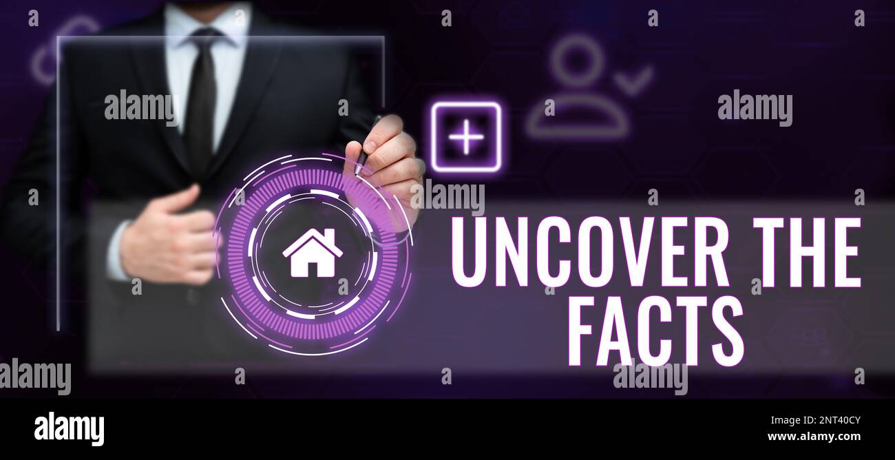 Inspiration showing sign Uncover The Facts. Business overview Find the ...
