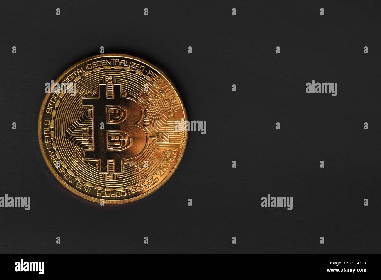 Coin gold bitcoin symbol a modern digital crypto currency on cyber ...