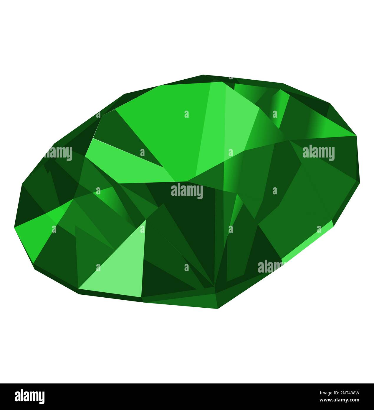 Emerald precious stone isolated over white background illustration ...