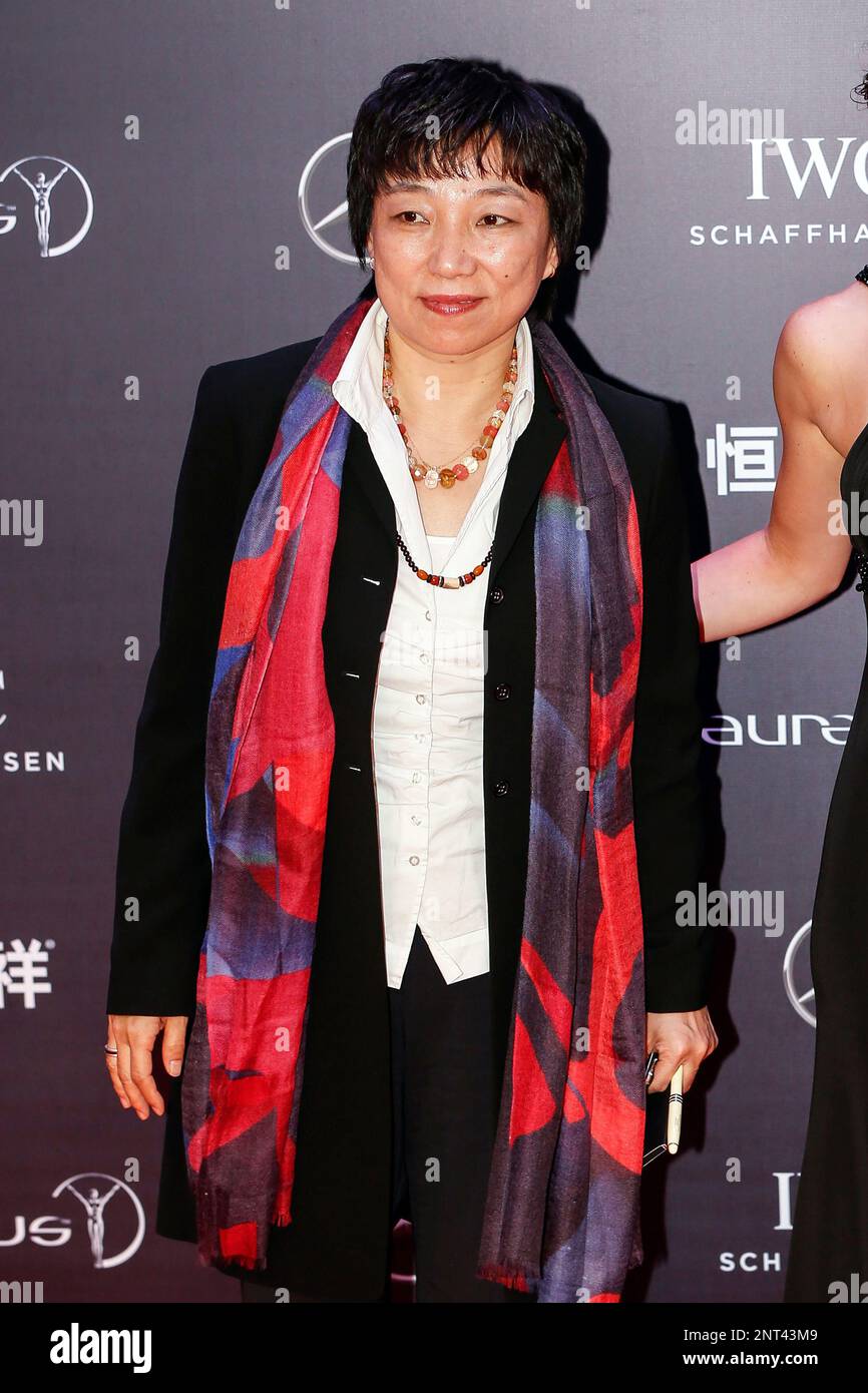 In this April 15, 2015 photo, former Chinese soccer player Sun Wen ...