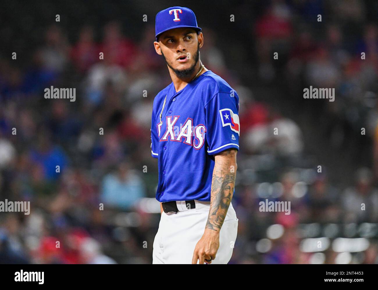 August 21, 2019: Texas Rangers relief pitcher Jonathan Hernandez #72 ...