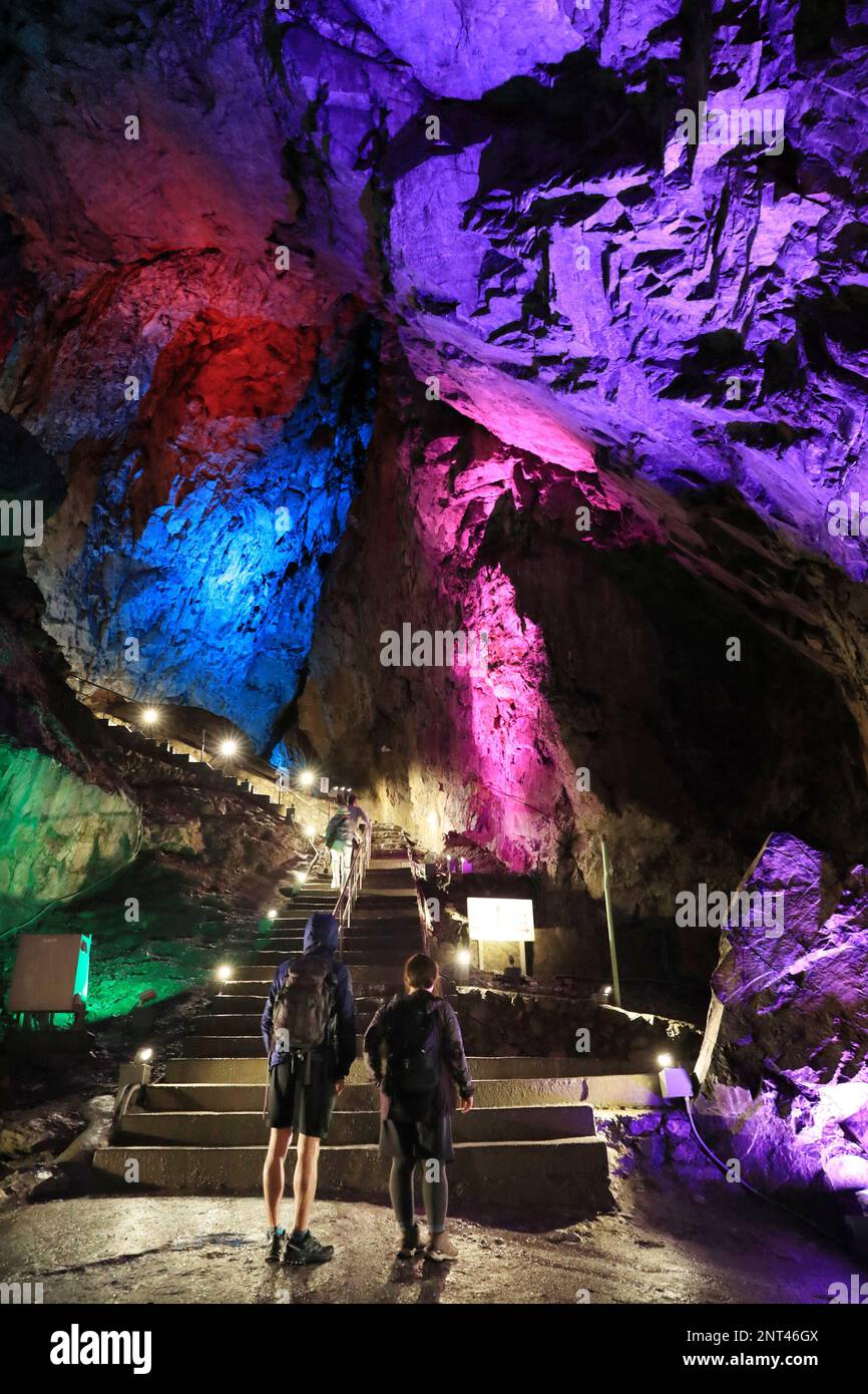 People visit Nippara Limestone Cave, one of the best karst limestone ...