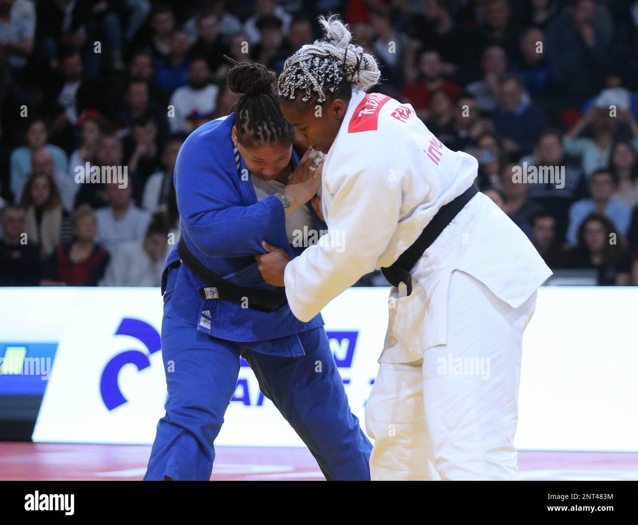 DICKO ROMANE of FRANCE and SAYIT KAYRA of TÜRKIYE during the Judo Paris ...
