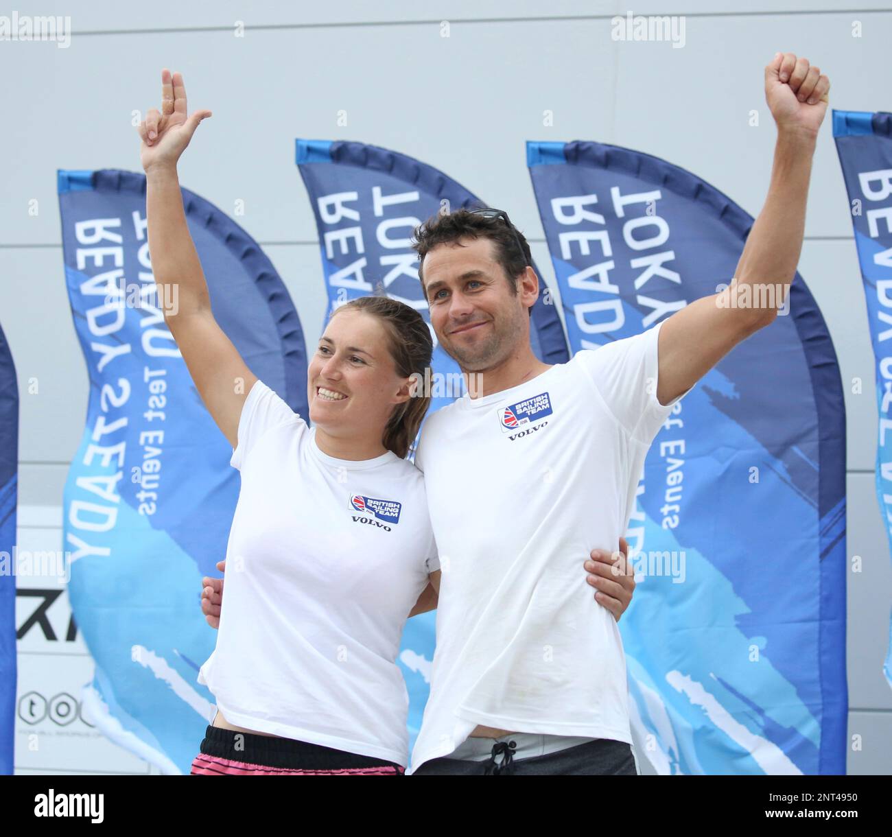 John Gimson and Anna Burnet of United Kingdom celebrate during an ...