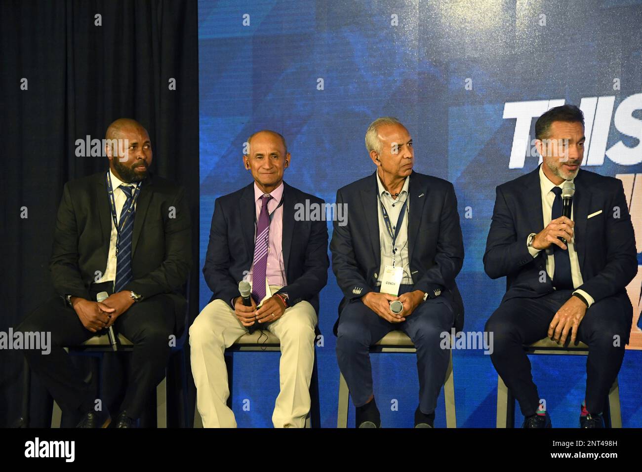 National team coaches Kyle Lightbourne (BER), Henry Duarte (NCA), Marc ...