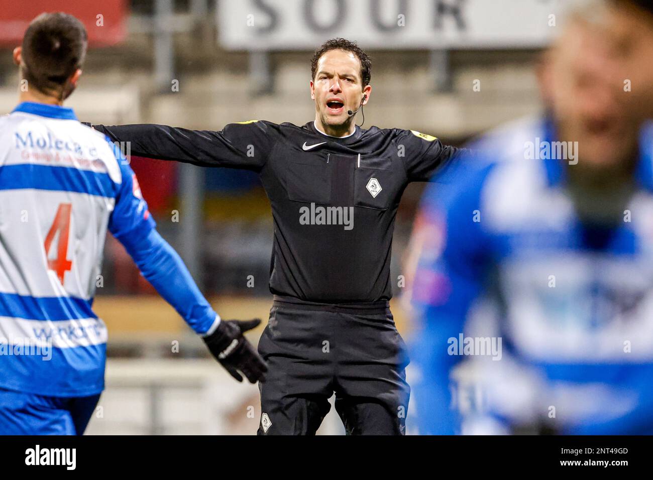 MAASTRICHT, NETHERLANDS - FEBRUARY 27: Referee Richard Martens during ...