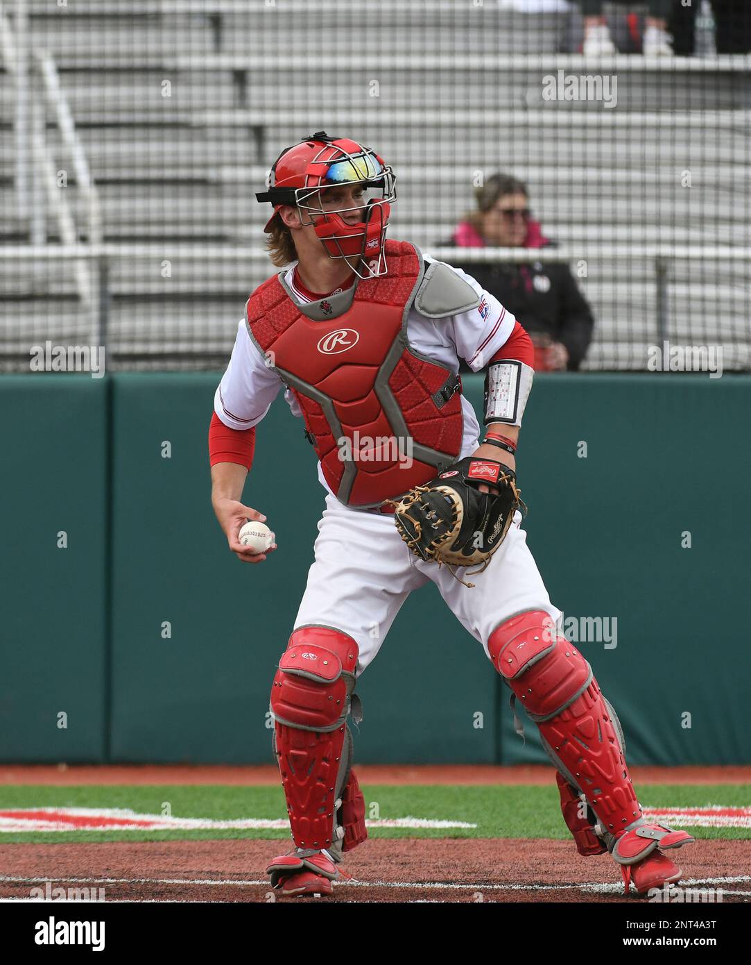 St. John's University Redstorm catcher Colin Wetterau (25) during game ...