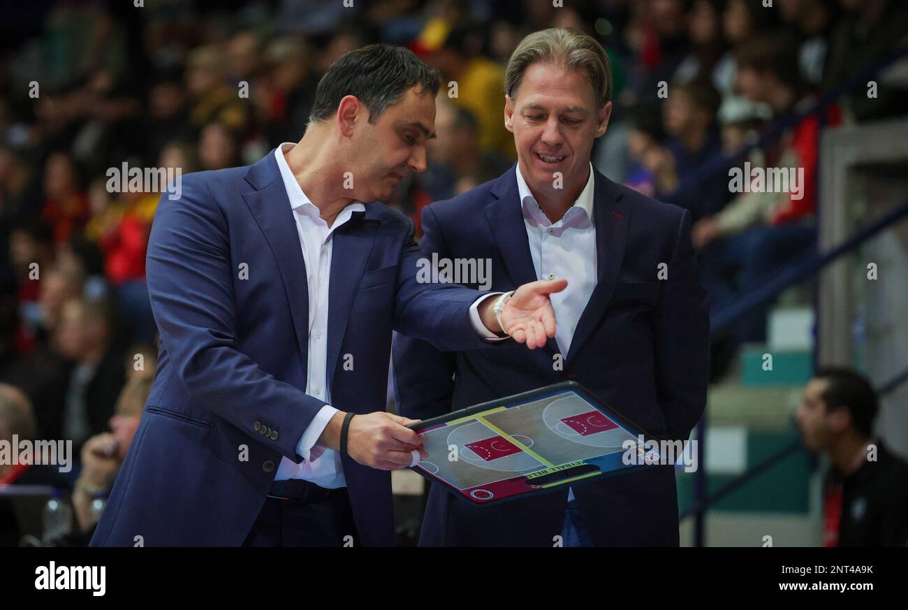 Jemappes, Mons, 27/02/2023, Belgium's head coach Dario Gjergja and ...