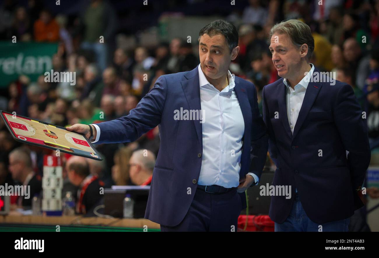 Jemappes, Mons, 27/02/2023, Belgium's head coach Dario Gjergja and ...