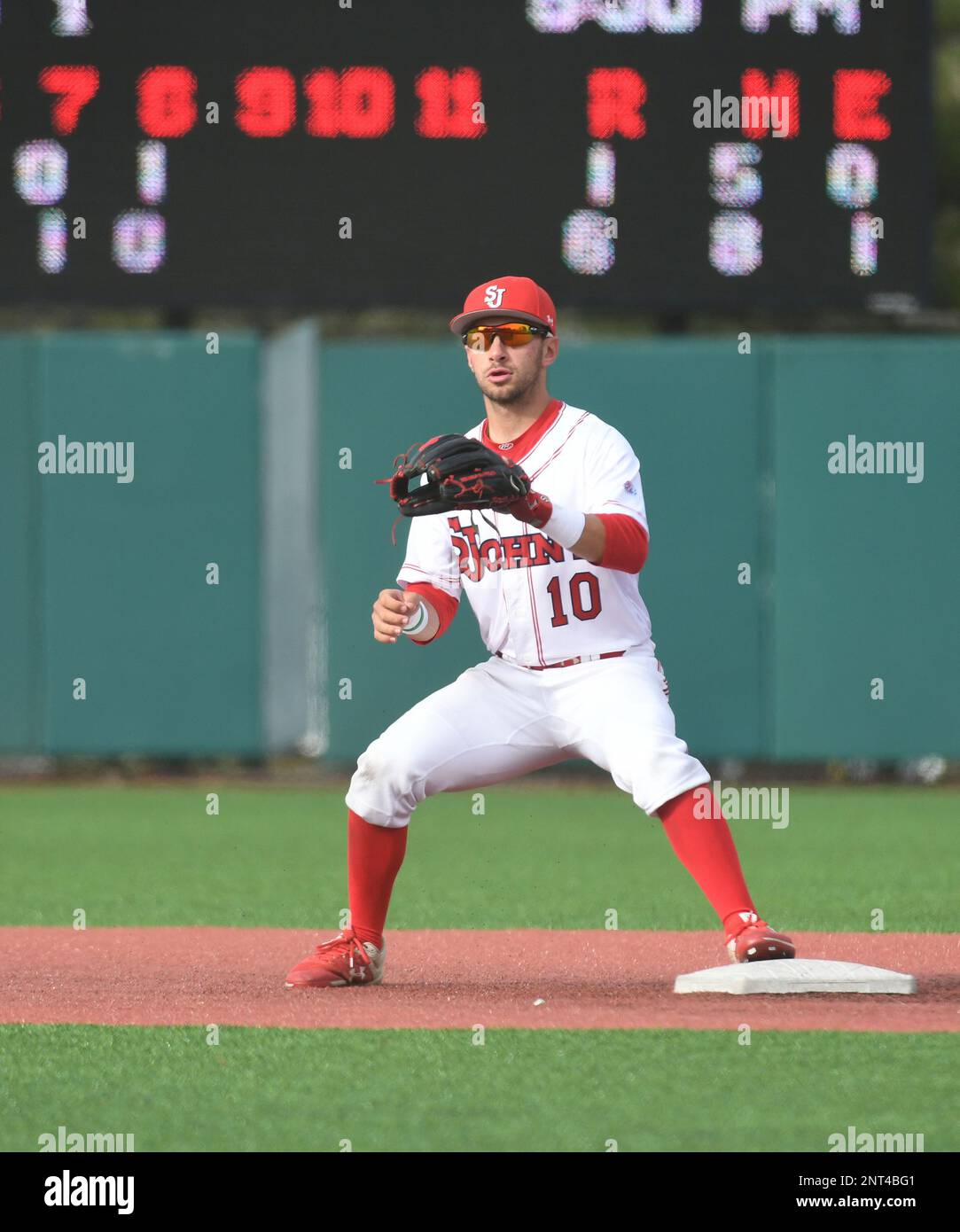 St. John's University Redstorm infielder Brandon Bossard (10) during ...