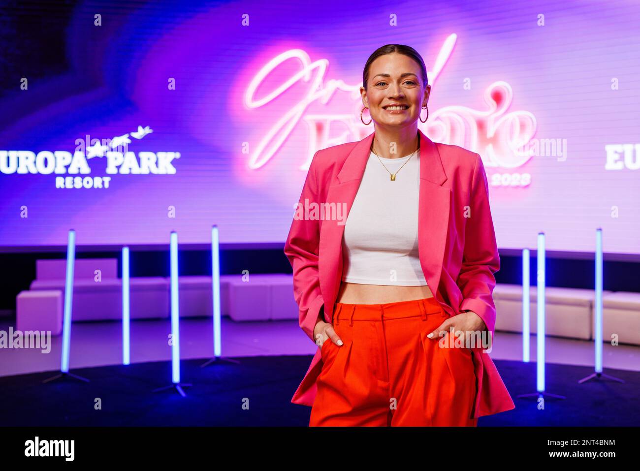 Rust, Germany. 27th Feb, 2023. Romy Kölzer poses during a photo session ...