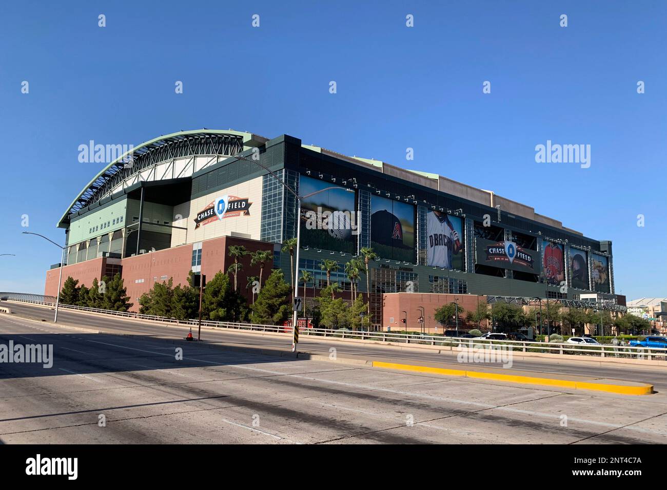 General overall view of Chase Field seen from the north, Friday, Aug ...