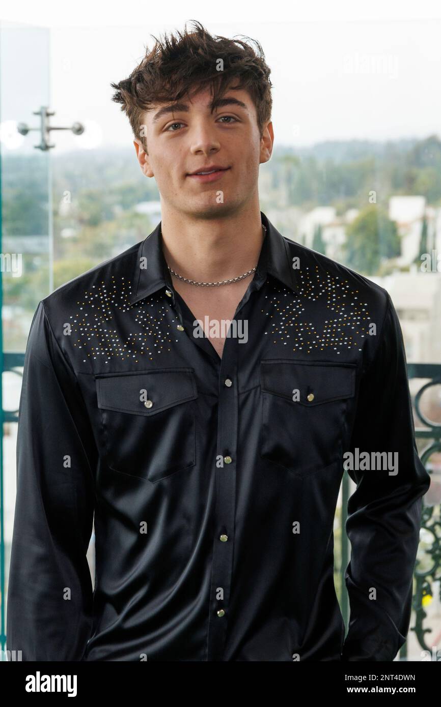 Asher Angel attends a photo call for "Shazam! Fury of the Gods" on ...