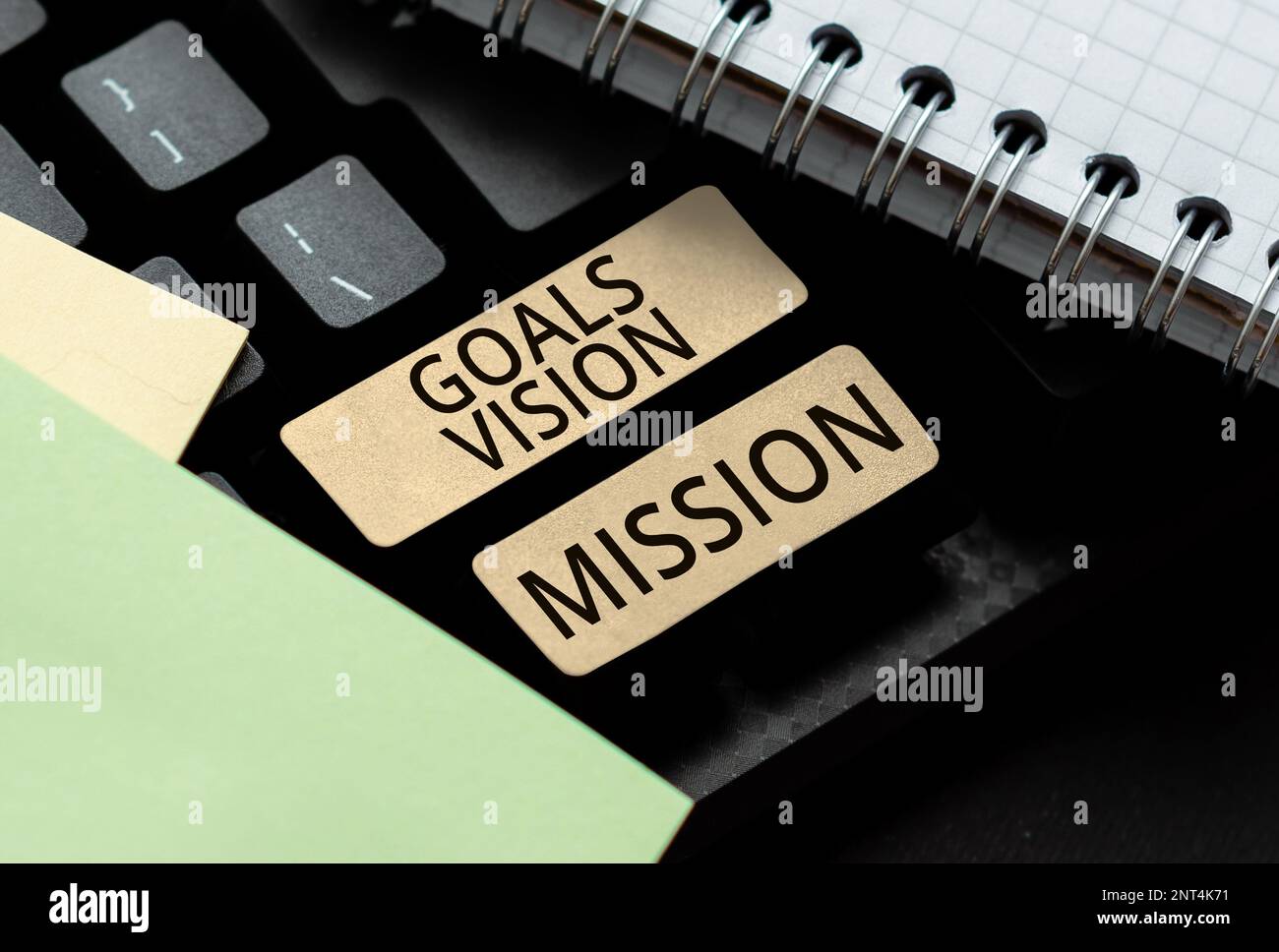 Text showing inspiration Goals Vision Mission. Concept meaning ...