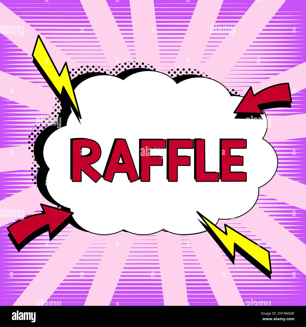 Conceptual display Raffle. Word Written on means of raising money by ...