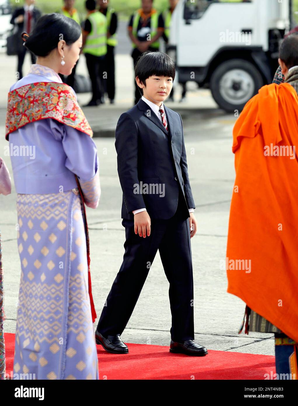 Prince Hisahito arrives at Paro International Airport in Paro, Bhutan ...