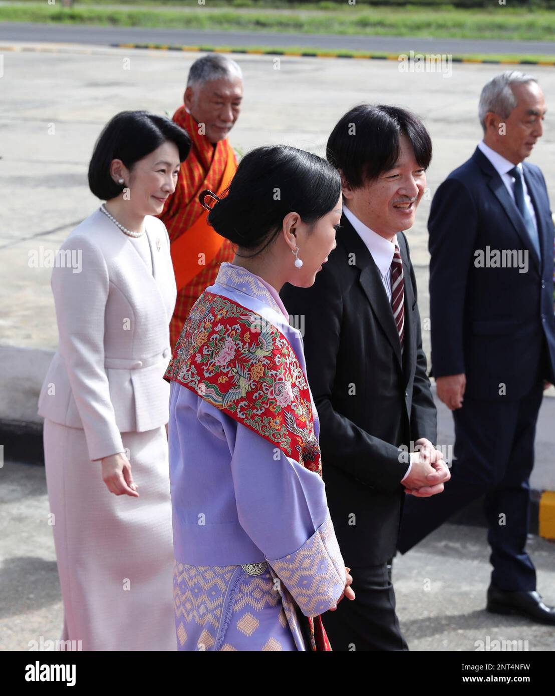 Japan's Crown Prince Akishino and his wife Princess Kiko ariive at Paro ...