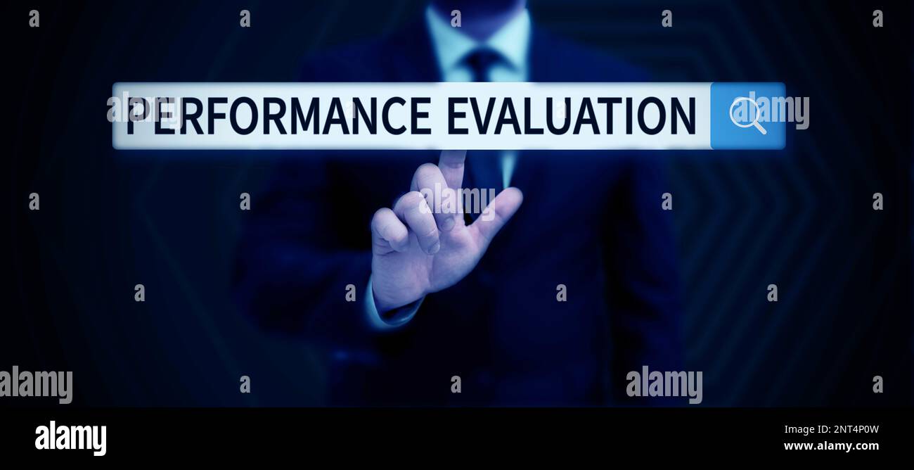 Hand writing sign Performance Evaluation. Word for the development and ...