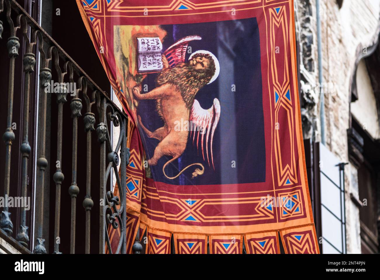 The Lion of San Marco, or Leone Marciano. Symbolic representation of ...